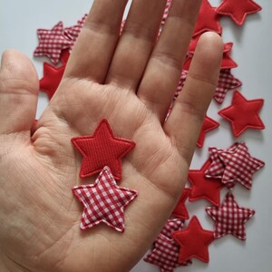 50 Fabric Padded Stars,red Stars,table Decorations,party Decor,wedding ...