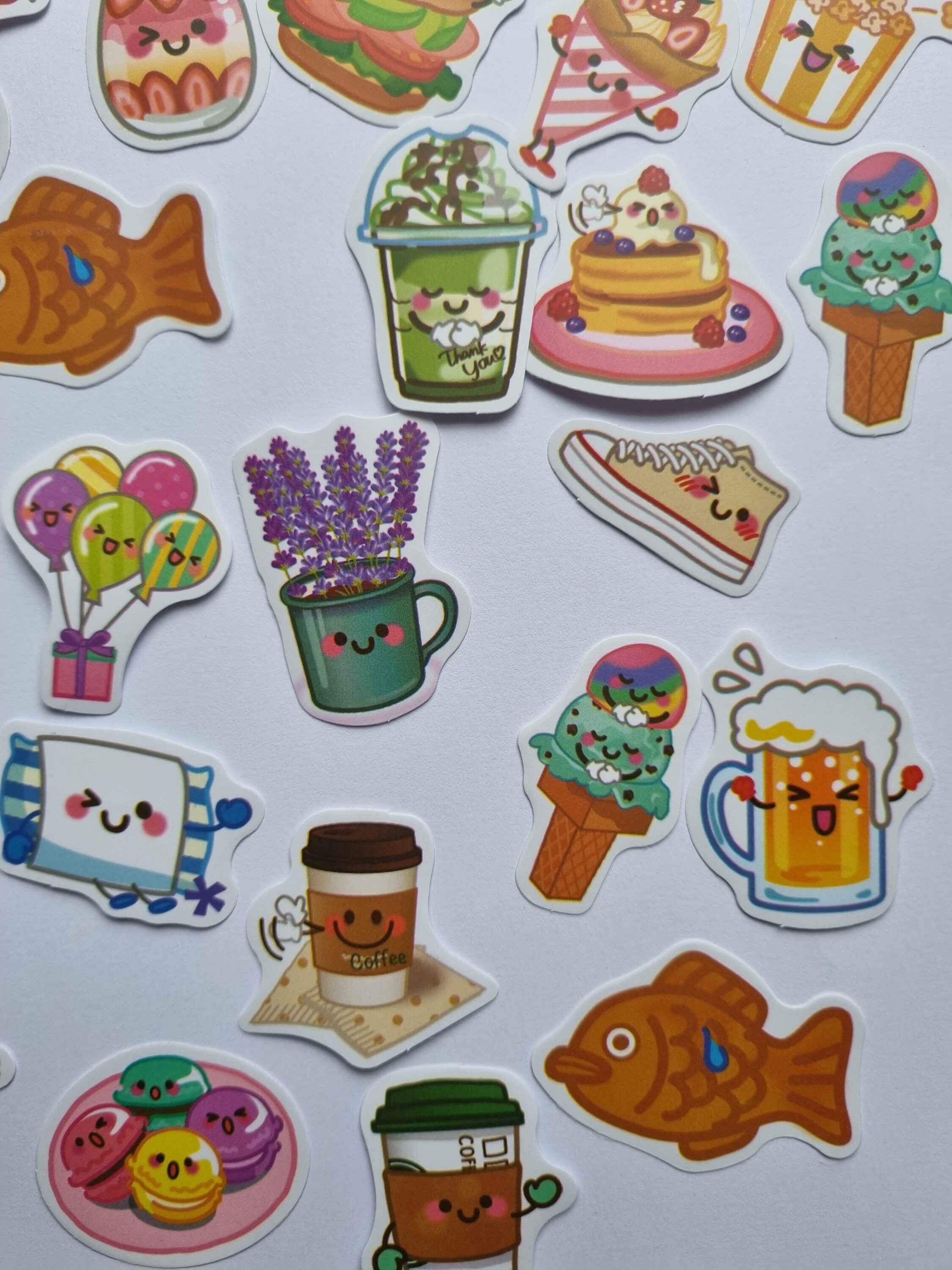44 Pcs Cute Food Stickers,scrapbooking Stickers,diary Journal Planner ...