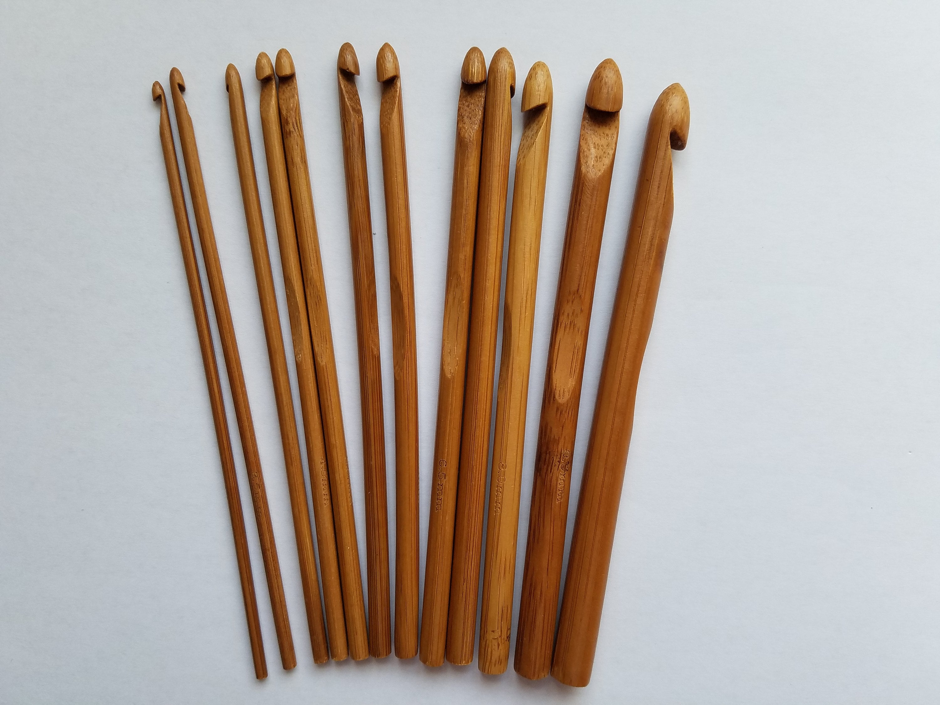 Crochet Bamboo Hooks, Crochet Bamboo Needles, 12 Sizes,brown - Etsy