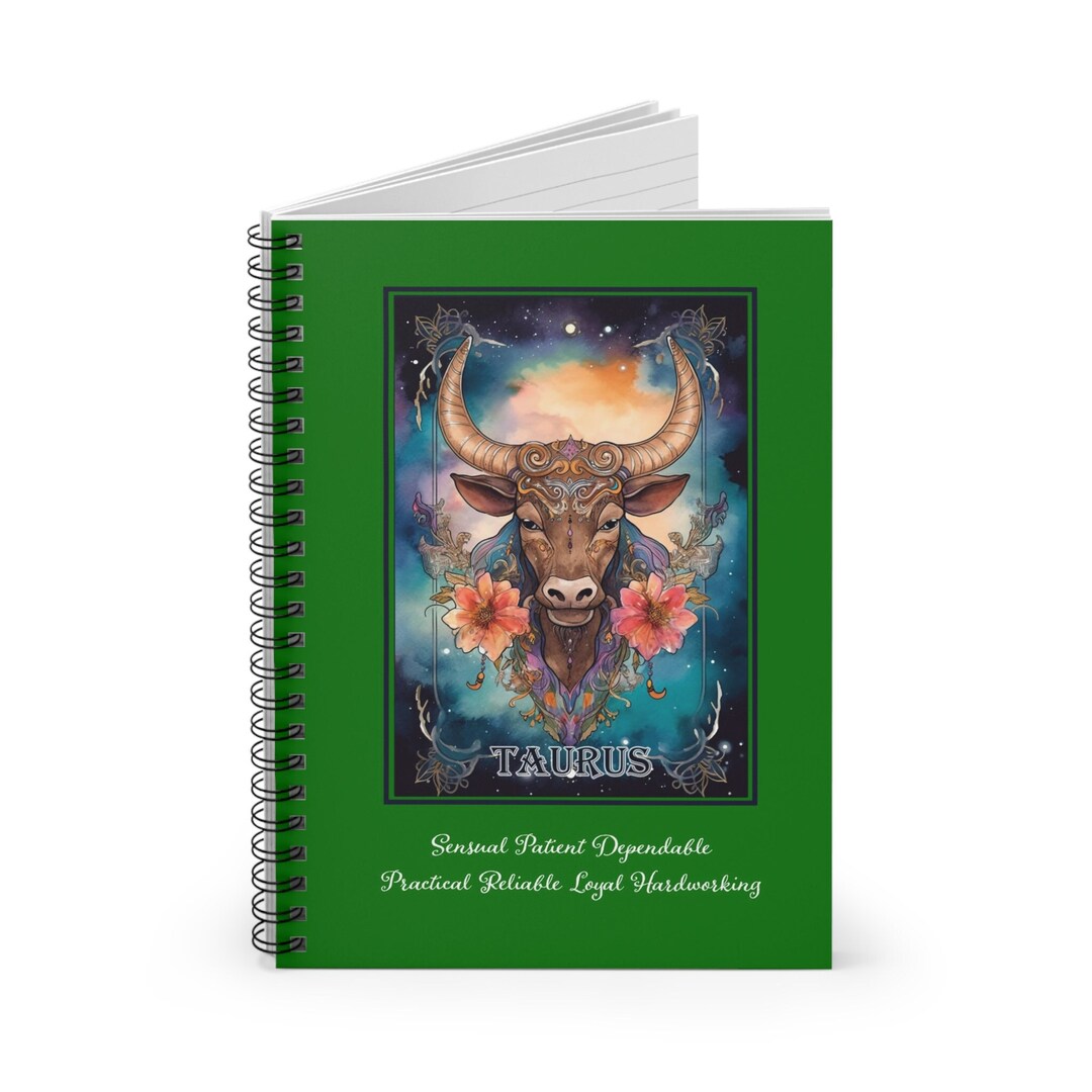 Taurus Spiral Notebook, Ruled Line, Great Birthday Gift for Her ...