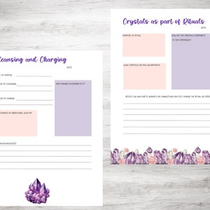 Printable 9 Page Crystal Journal -crystal Description Journal - Crystal ...