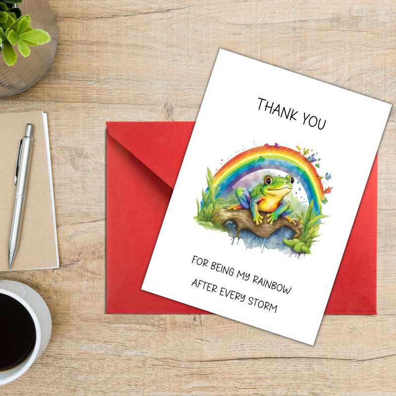 Frog Thank You Card - Etsy