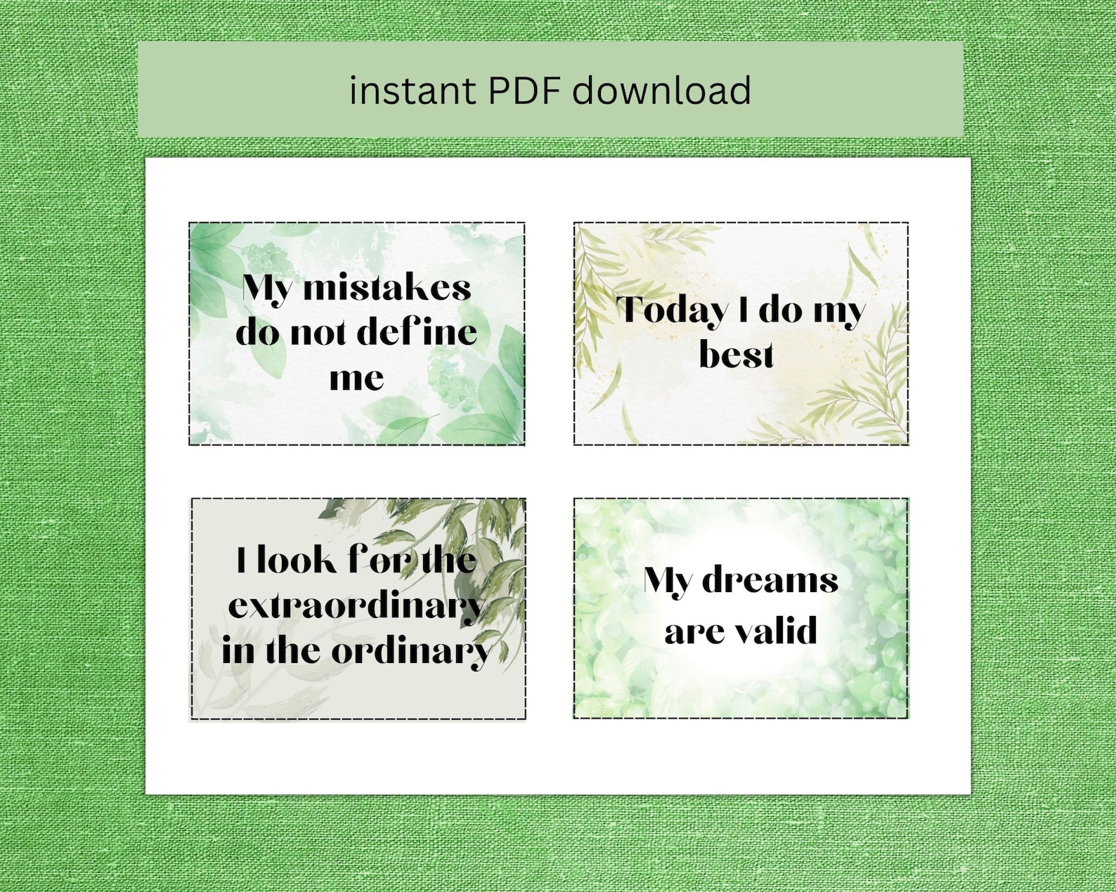 32 Affirmation Cards - Printable Affirmations for Self-love and ...
