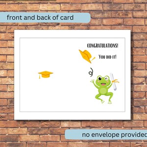 Graduation Card/ Printable Card/ Cute Frog Graduation/ - Etsy