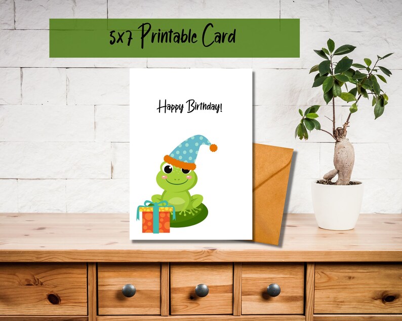 Birthday Card - Frog Card - Blank Greeting Card - Etsy