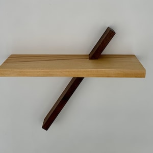 Minimalist Wooden Slant Wall Shelf - Etsy