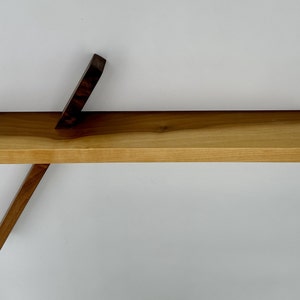 Minimalist Wooden Slant Wall Shelf - Etsy