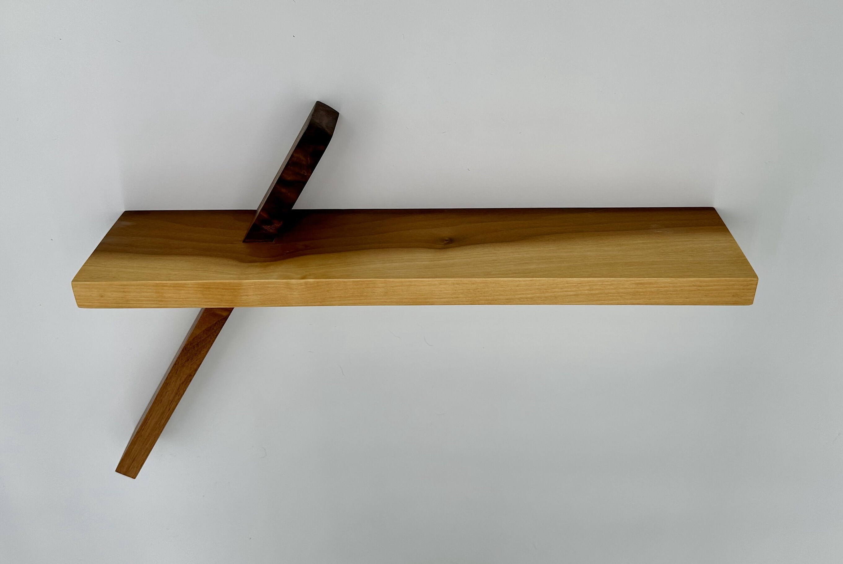 Minimalist Wooden Slant Wall Shelf - Etsy