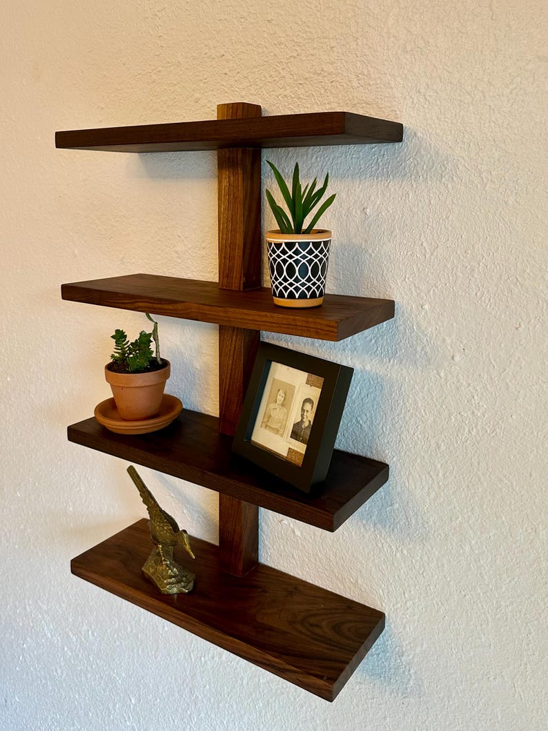 Minimalist Midcentury Three or Four Tier Shelf - Etsy