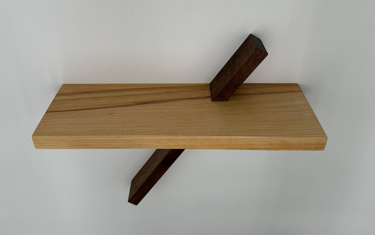 Minimalist Wooden Slant Wall Shelf - Etsy
