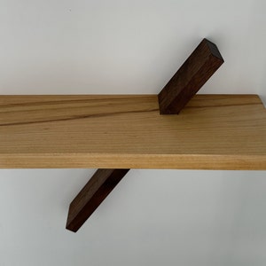 Minimalist Wooden Slant Wall Shelf - Etsy