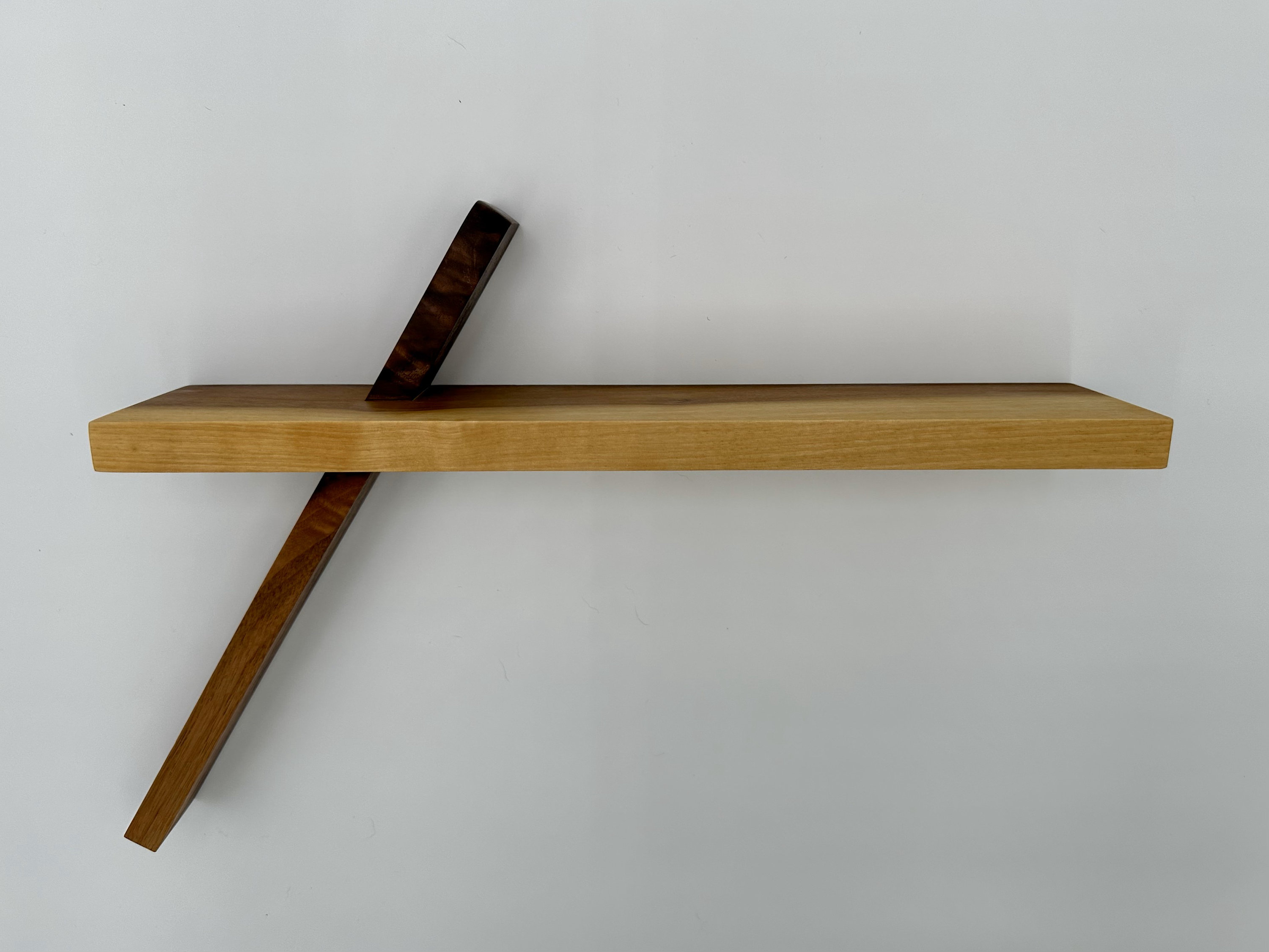 Minimalist Wooden Slant Wall Shelf - Etsy
