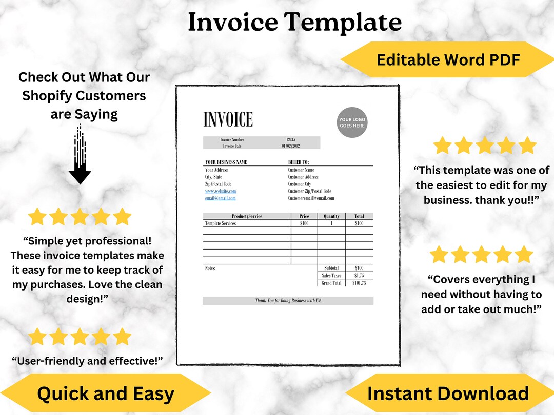 Professional Logo Invoice Template Create Polished Invoices Easily ...