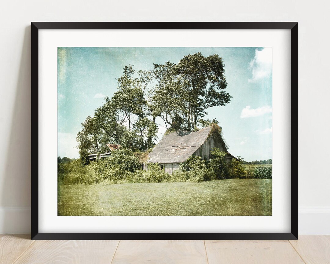 Ol' Farmhouse - Rustic Barn Art Print, Farmhouse Decor, Country ...