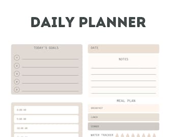 Digital Daily Planner, Digital Download, Printable Planner, to Do List ...