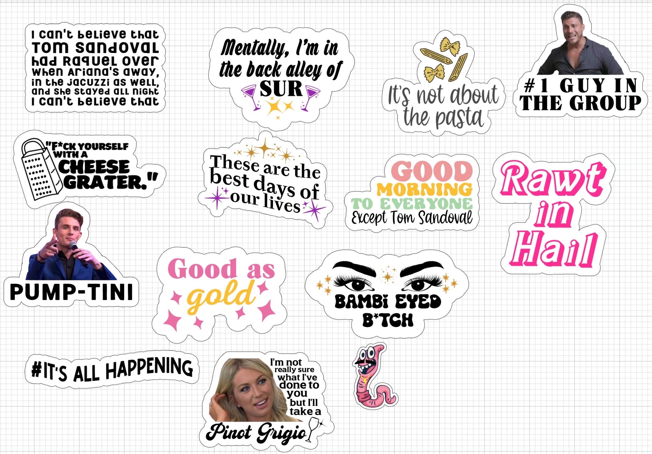 VPR Vanderpump Rules Sticker Pack 14 Stickers - Etsy