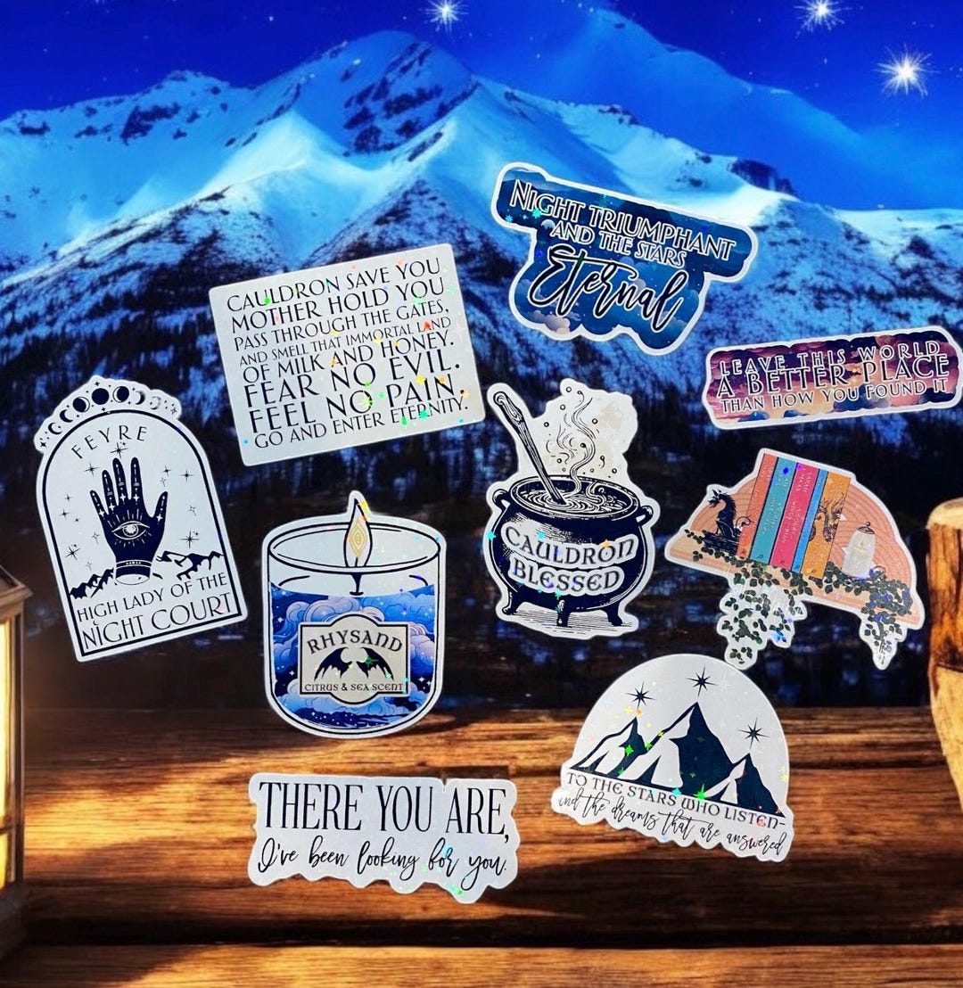 ACOTAR Holographic Sticker Pack - Waterproof - Etsy