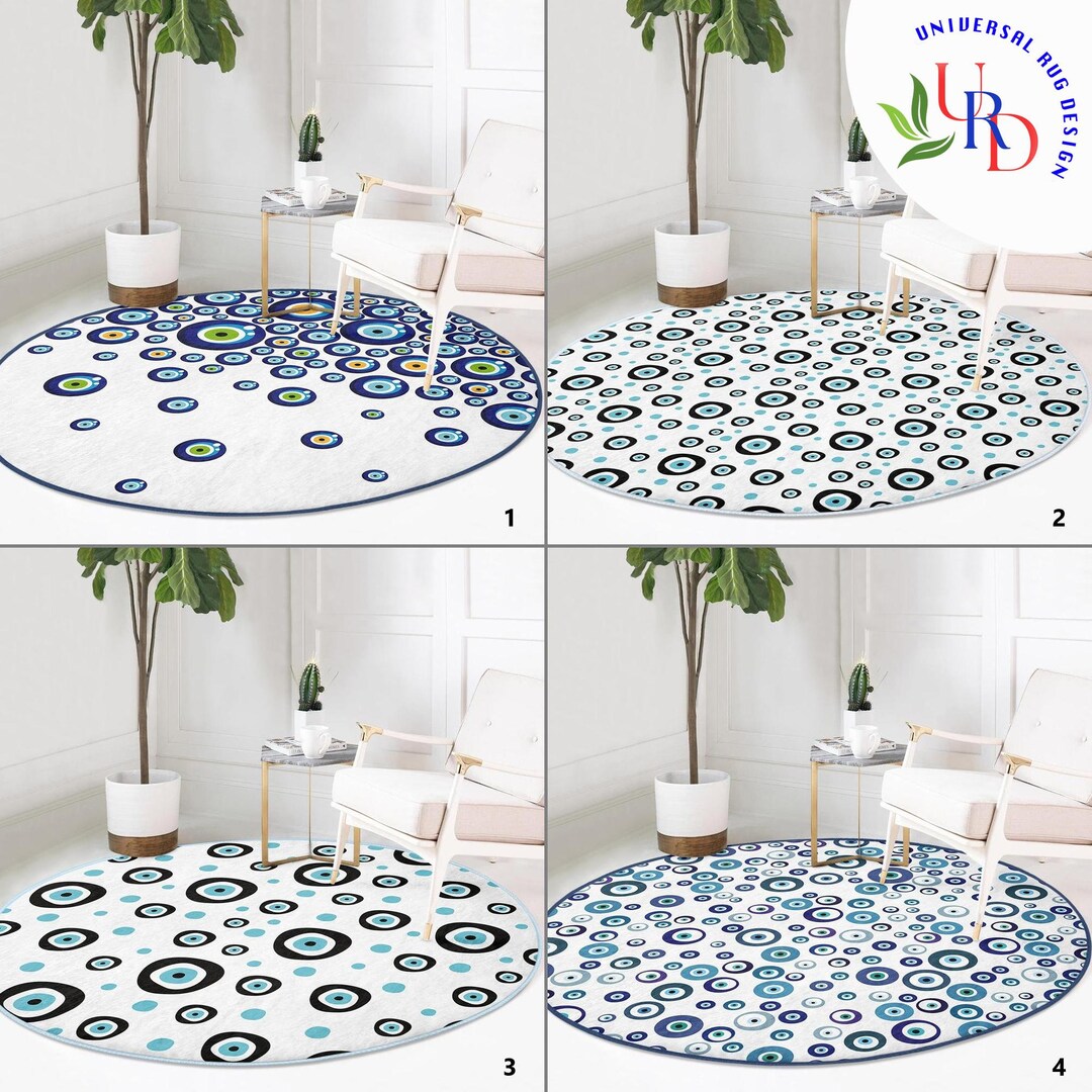 Good Luck Carpet|evil Eye Home Decor|abstract Area Rug|turkish Evil Eye ...