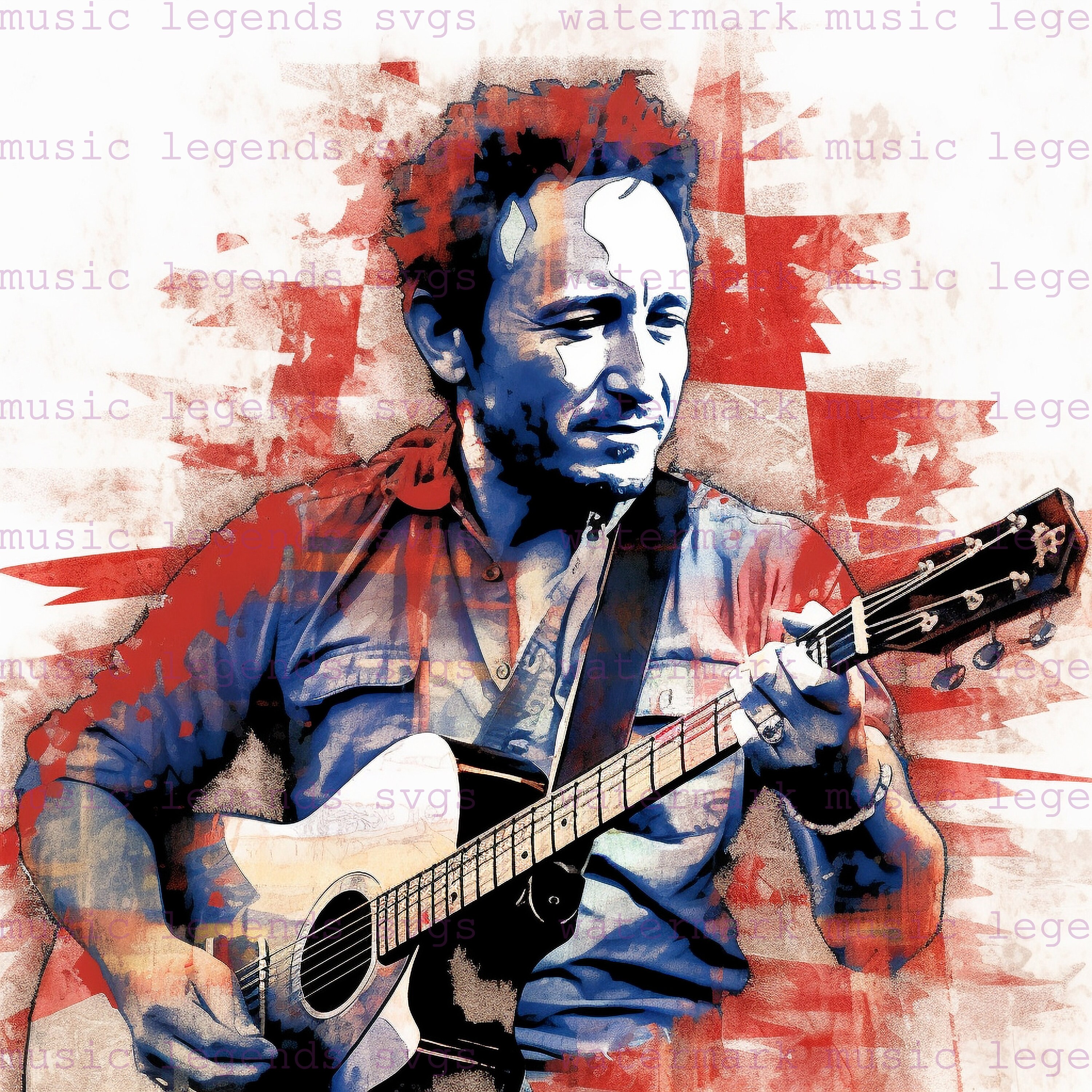4th of July Bruce Springsteen Portrait Trilogy SVG/PNG/JPG - Etsy