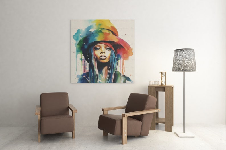 Watercolor Art Portrait of Erykah Badu Digital SVG/PNG - Etsy