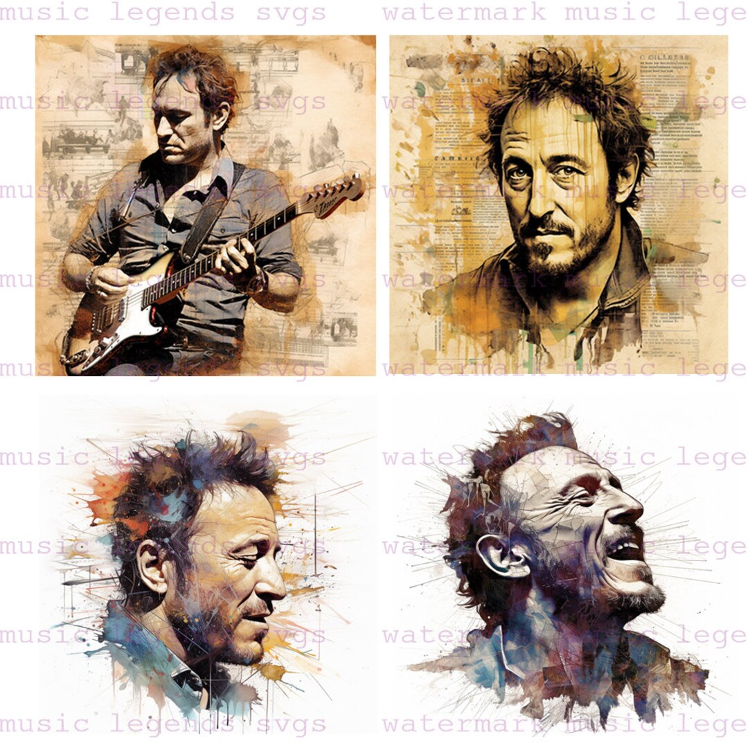 Bruce Springsteen Portrait Collection Capturing the Legend's Iconic ...