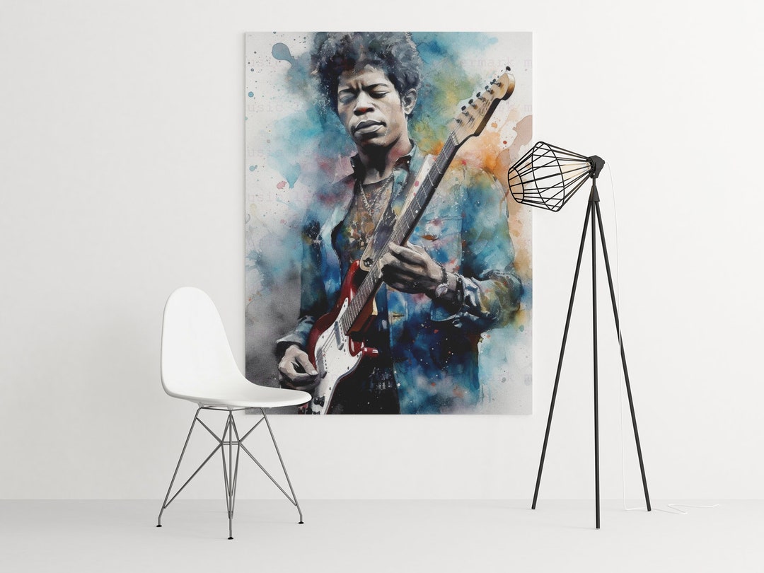 Young Jimi Hendrix Portrait Digital Art Masterpiece SVG Portrait ...