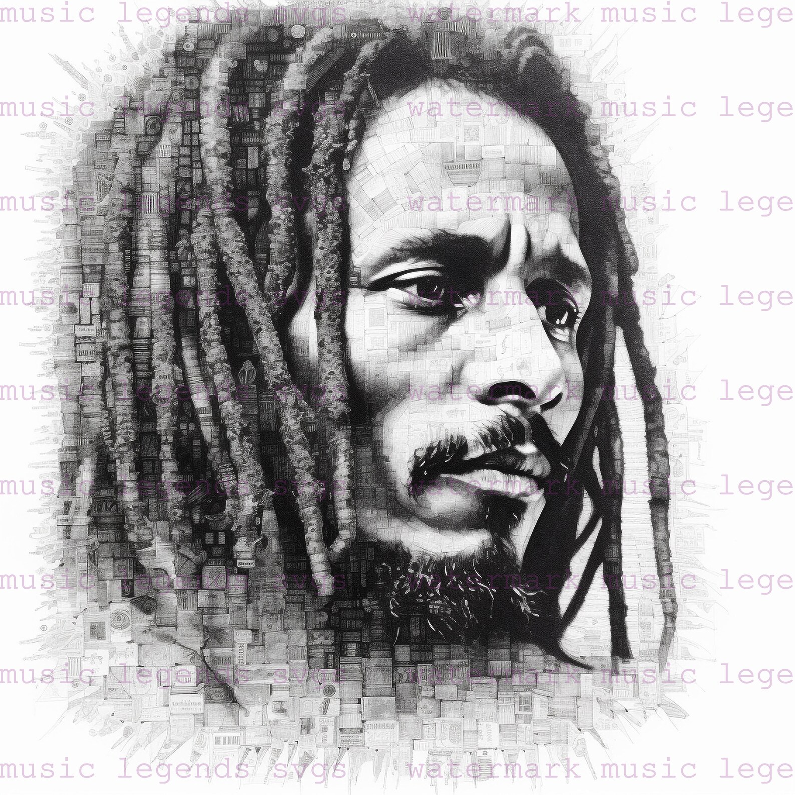 Bob Marley SVG Artwork Bundle for Music Lovers, Digital Artwork - Etsy