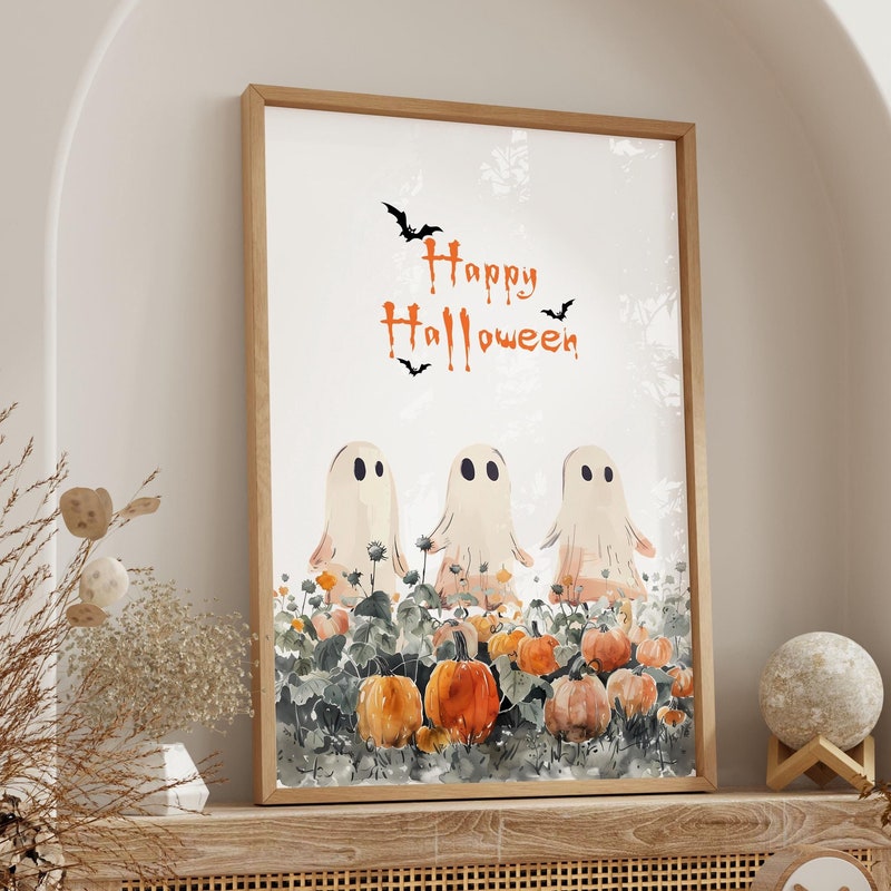 Cute Halloween Poster - Etsy