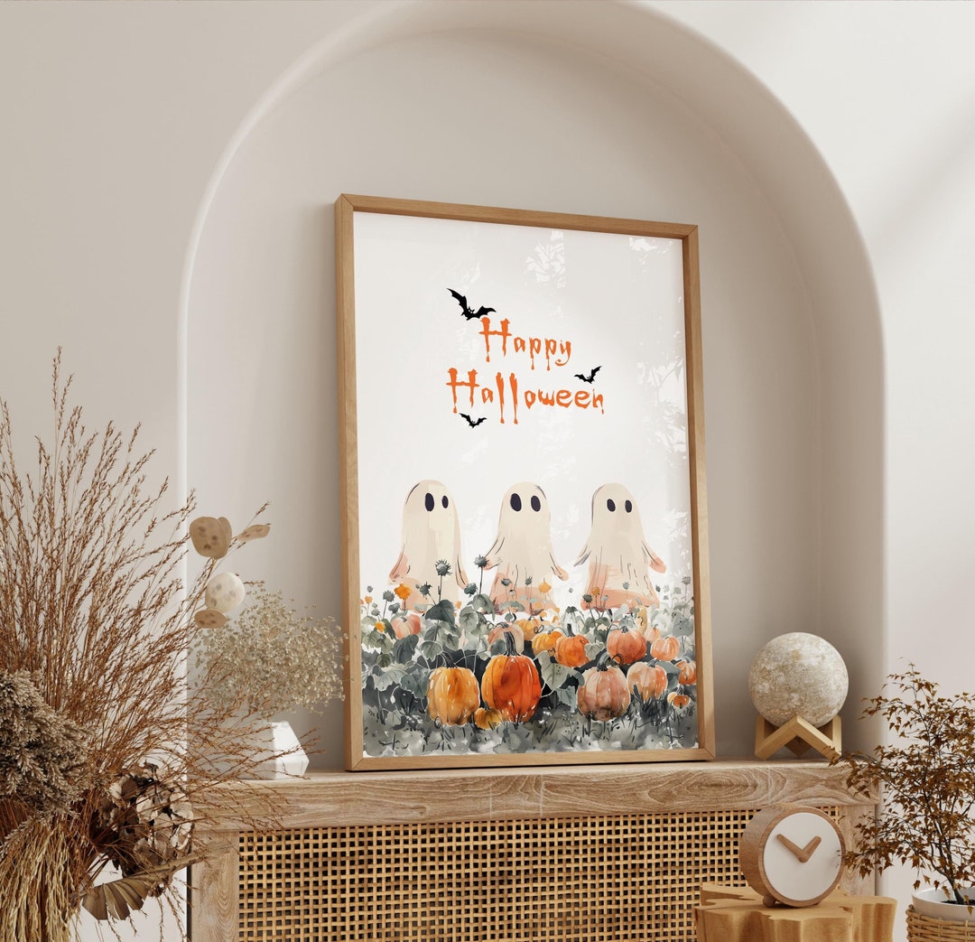 Cute Halloween Printable Wall Art, Home Decor Art Print, Halloween ...