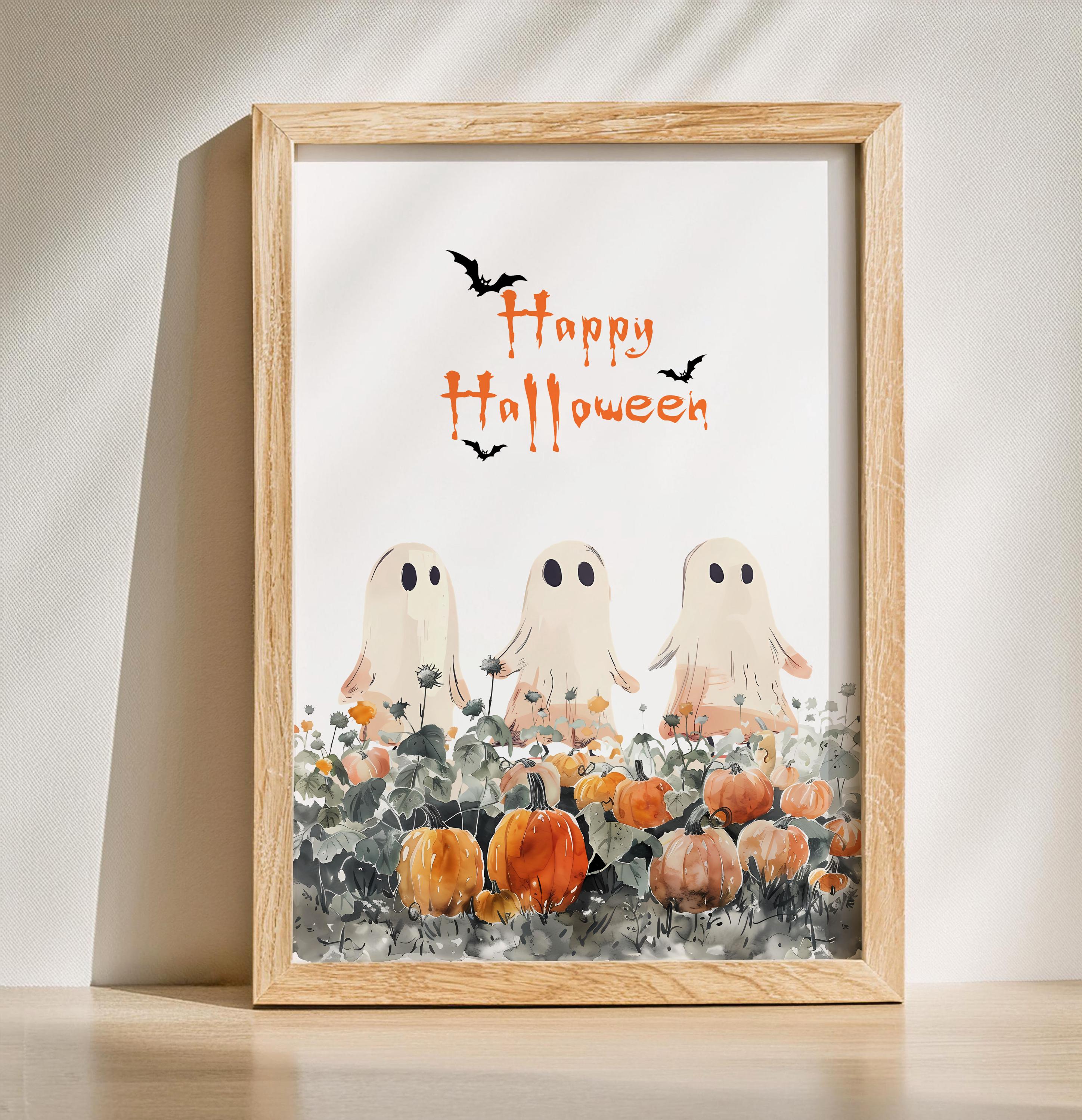 Cute Halloween Printable Wall Art, Home Decor Art Print, Halloween ...