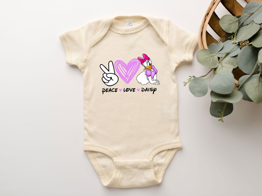 Peace Love Daisy Onesie® Disney Daisy Duck Tee Shirt Babysuit Onepiece ...