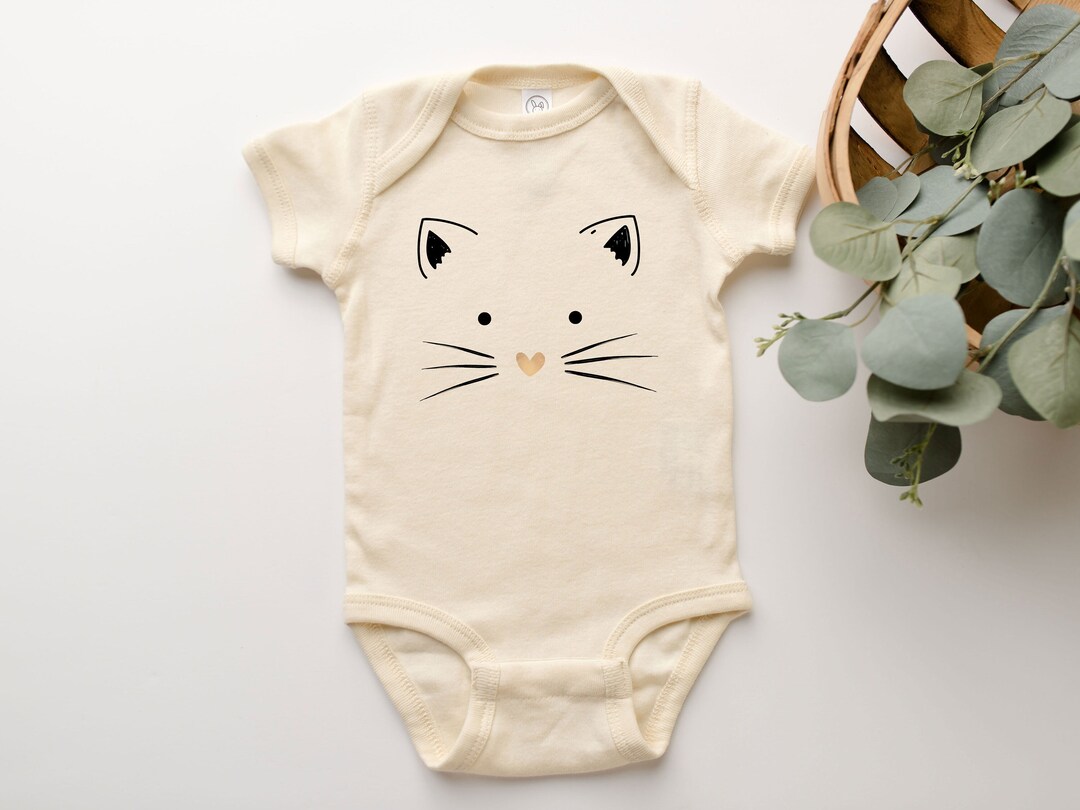 Cat Babysuit Kitten Face Baby Suit One Piece Tee Shirt Gift for Infant ...