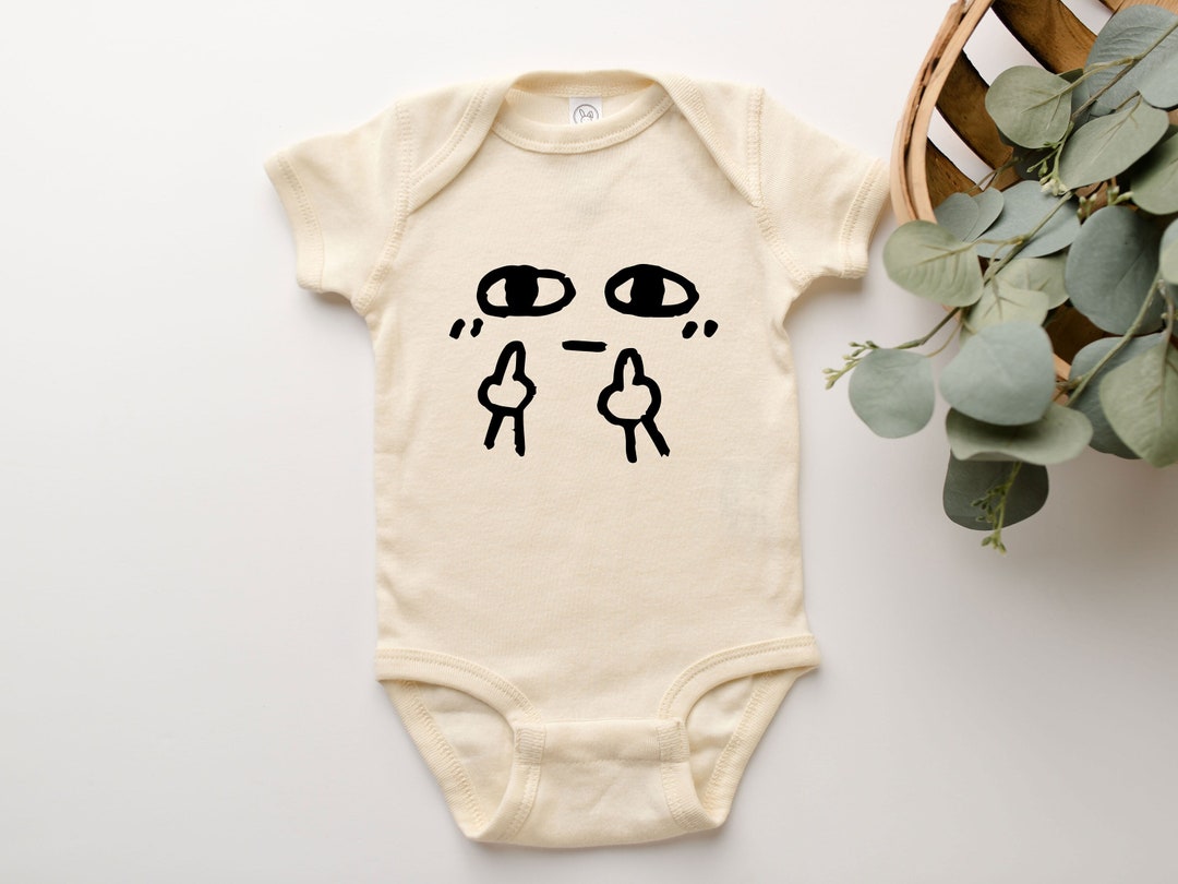 Funny Middle Finger Organic Cotton Baby Bodysuit - Etsy
