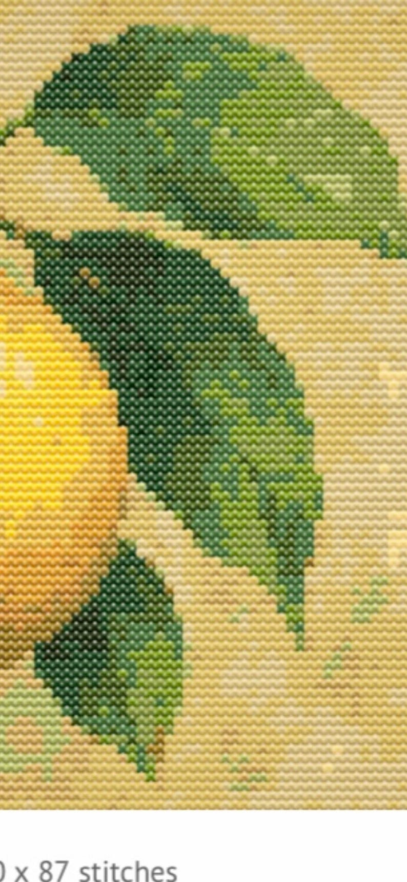 Lemon Cross Stitch Pattern PDF – Modern Citrus Embroidery Design ...