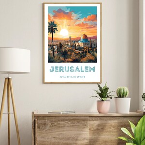 Jerusalem Poster, Jerusalem Wall Art, Jerusalem Print, Israel Travel ...
