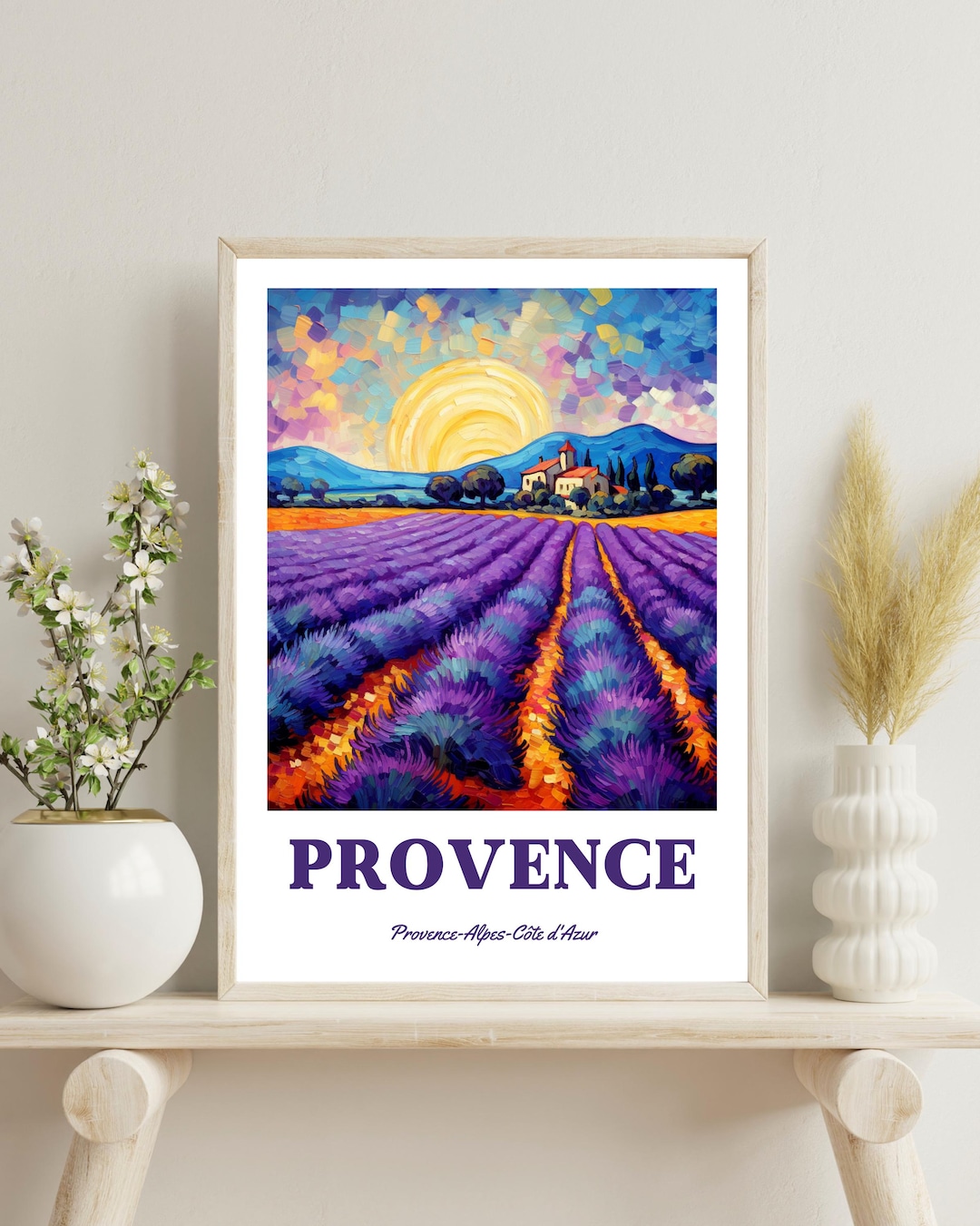 Provence Poster, Provence Traditional Travel Print - France, Provence ...