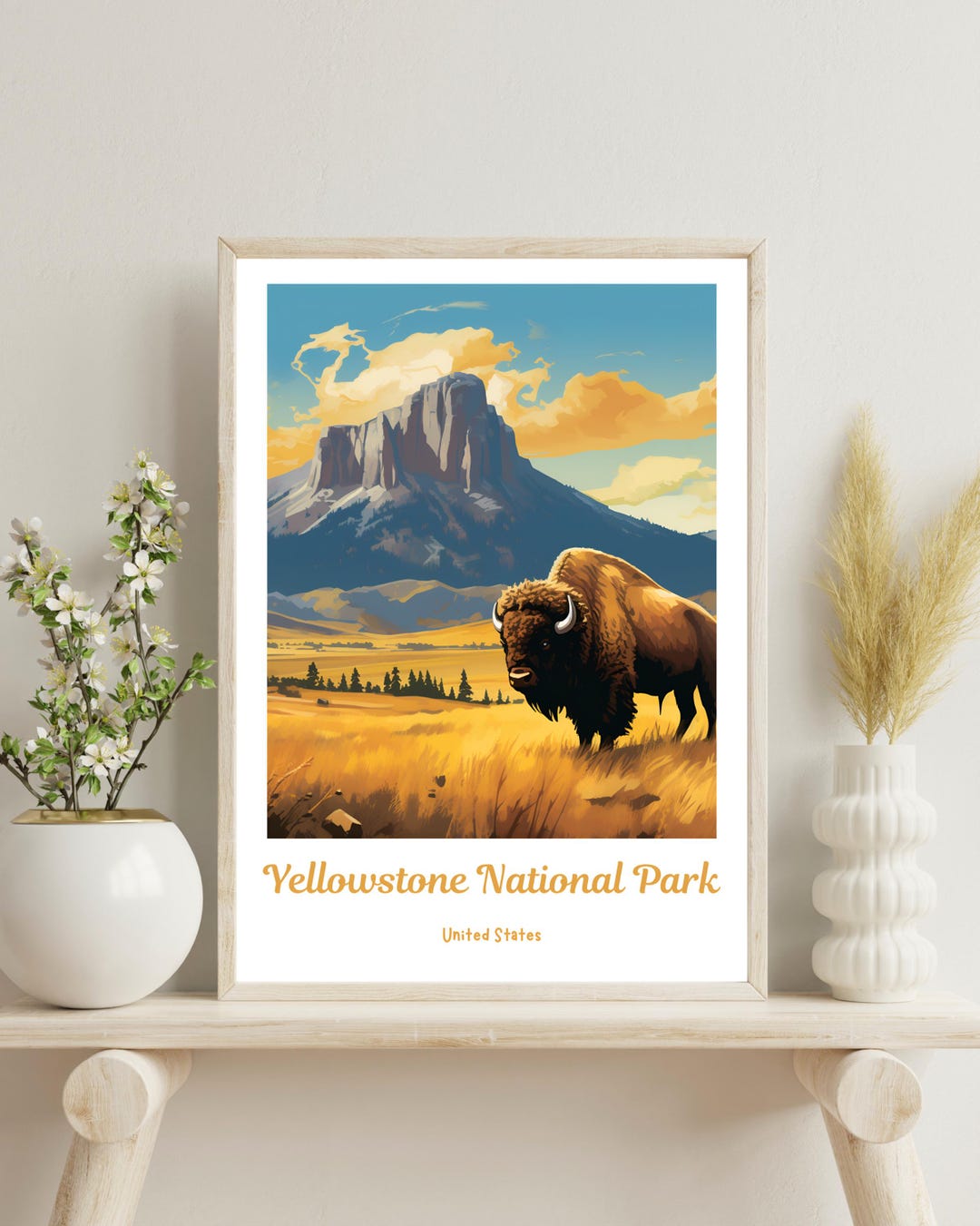 Yellowstone National Park Poster, Yellowstone National Park Travel ...