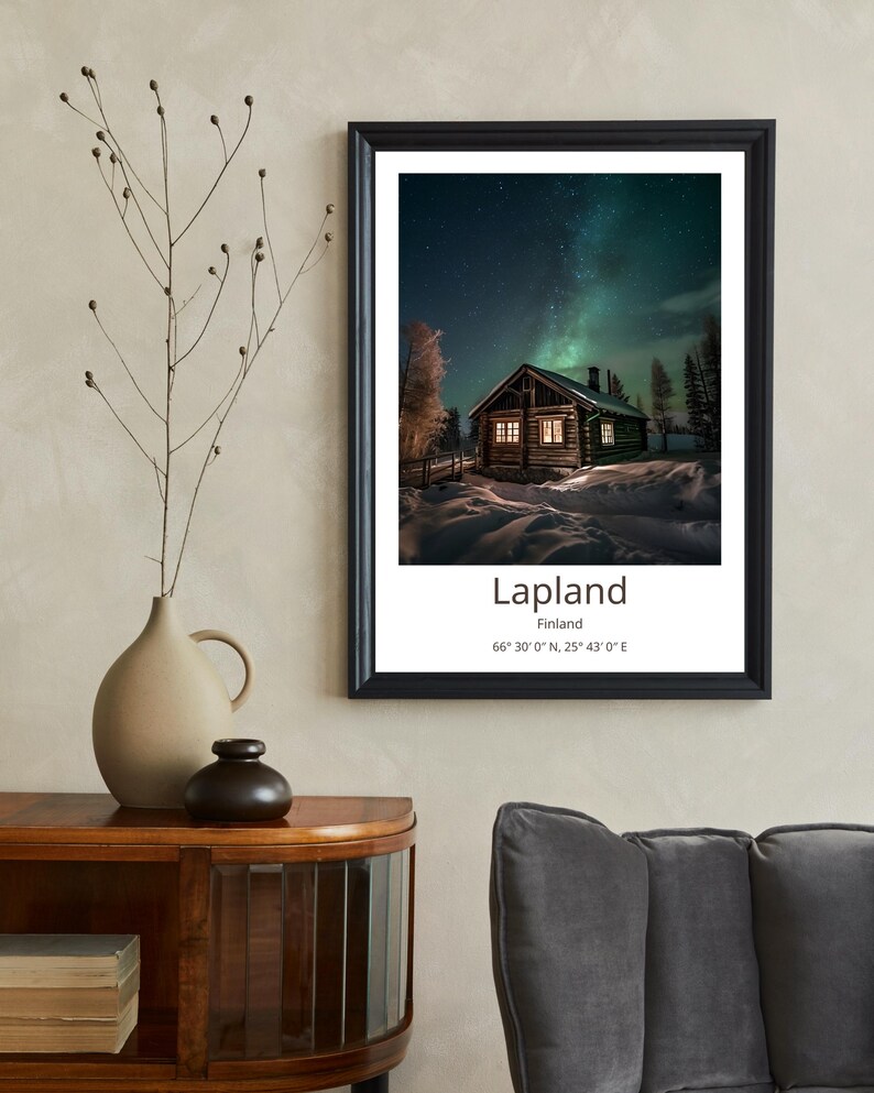 Lapland Poster, Lapland Print, Home Gift, Lapland Artwork Décor ...