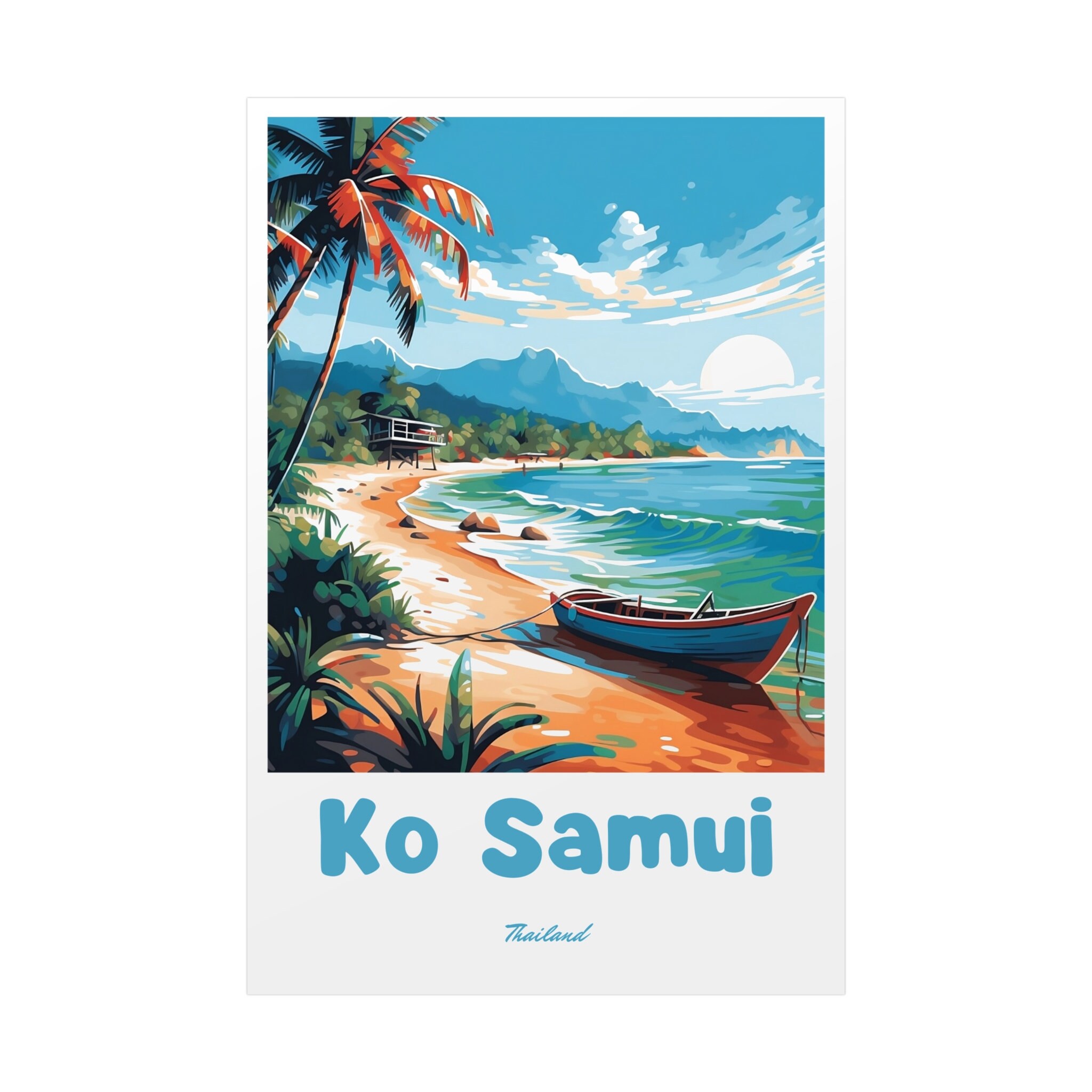 Ko Samui Poster Ko Samui Travel Print Wall Art Ko Samui - Etsy