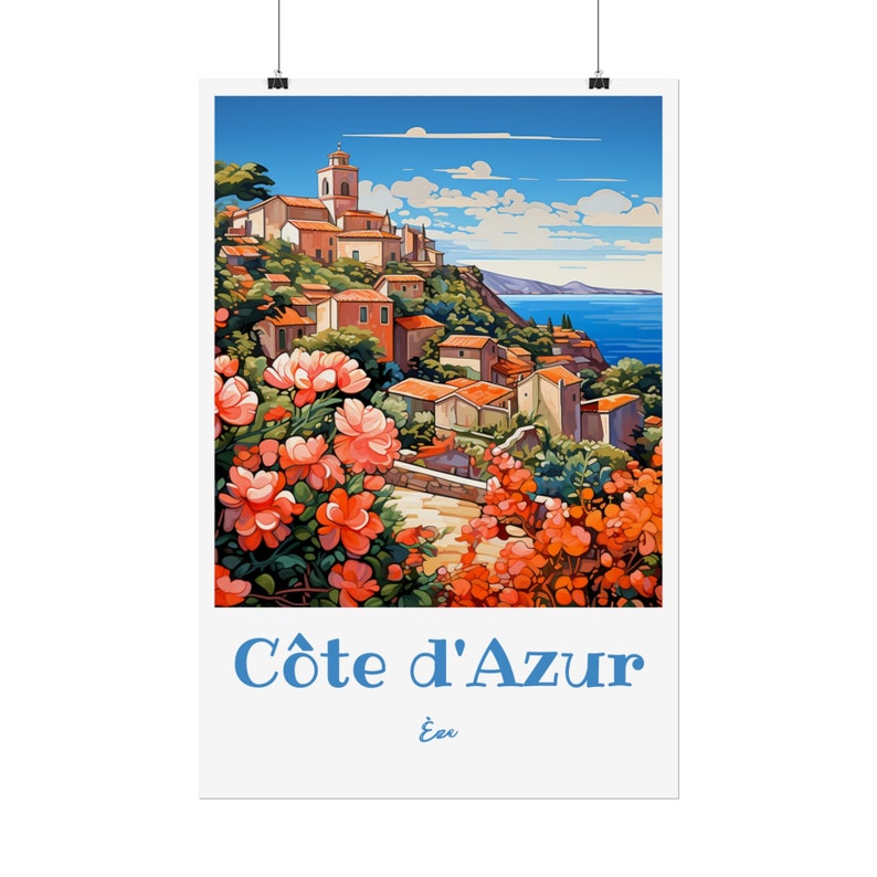 Eze Poster, Eze Travel Print, Eze Wall Hanging Home Décor, France ...