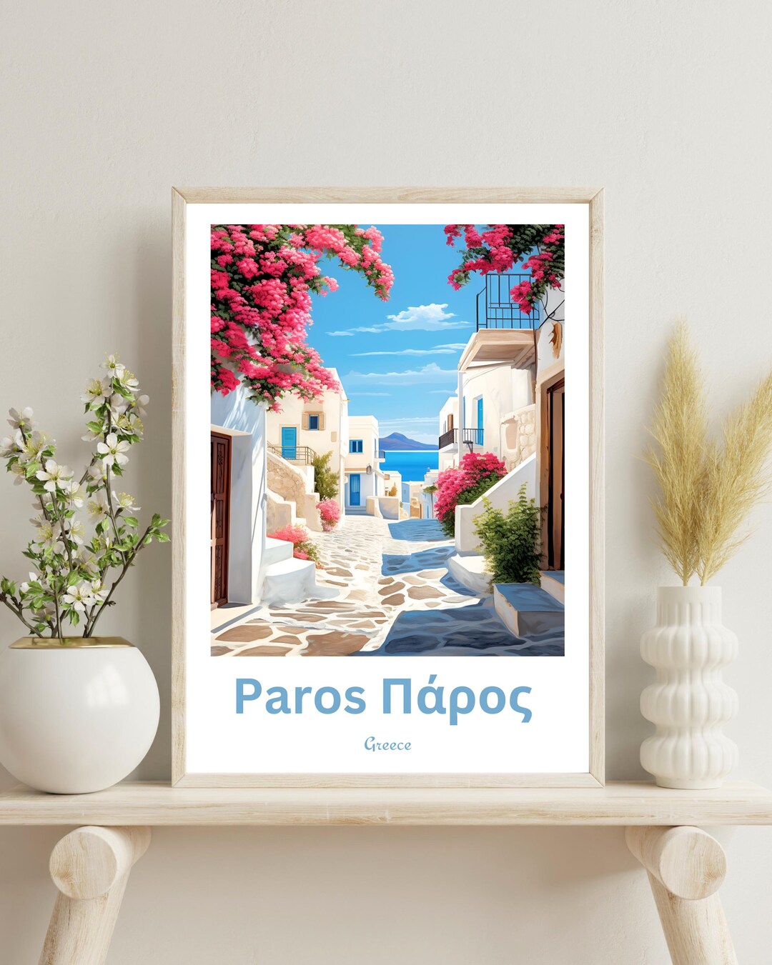 Paros Poster, Paros Travel Print, Paros Travel Art Gift, Greece Art ...