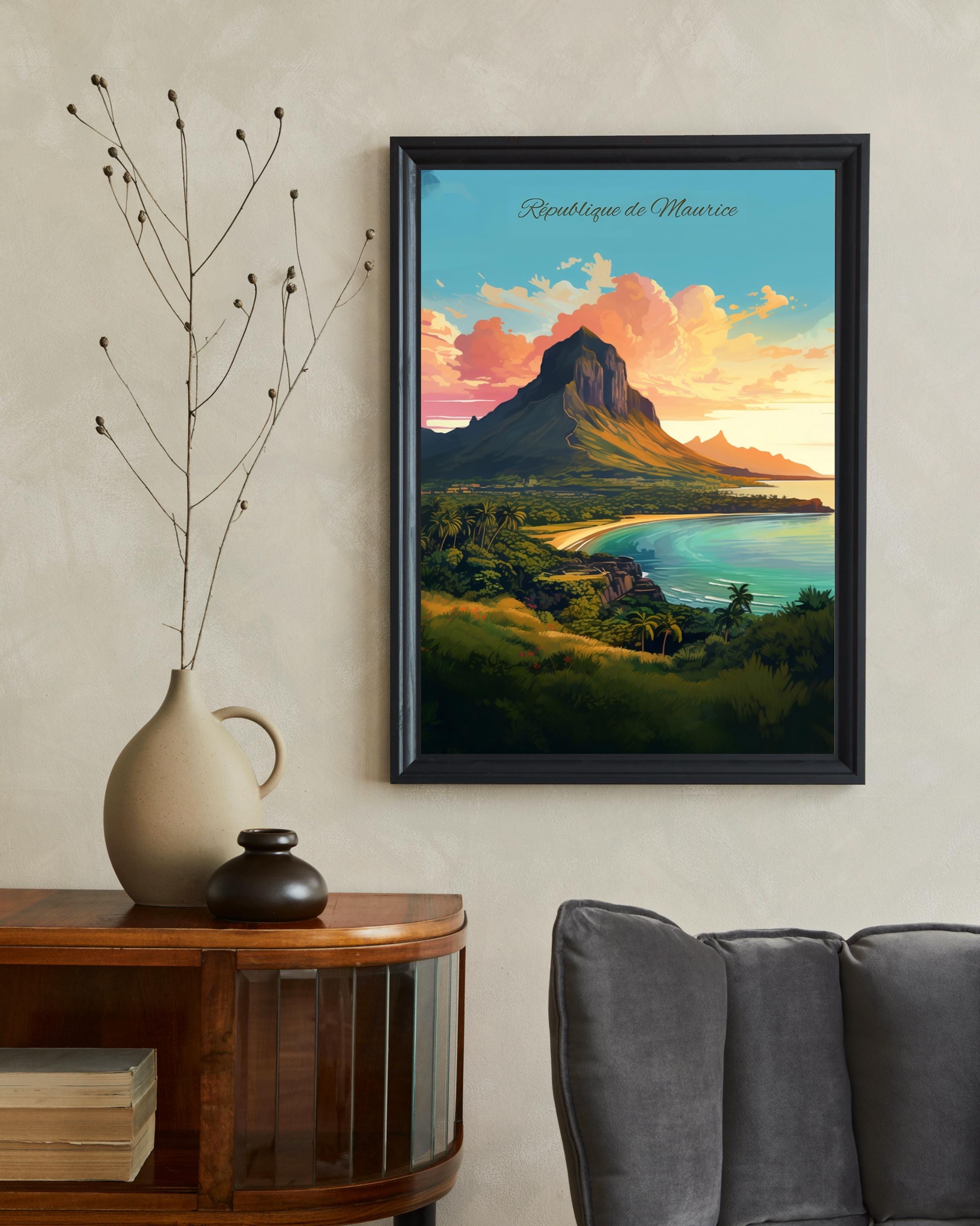 Mauritius Poster, Mauritius Travel Print, Africa Art Lover Gift ...