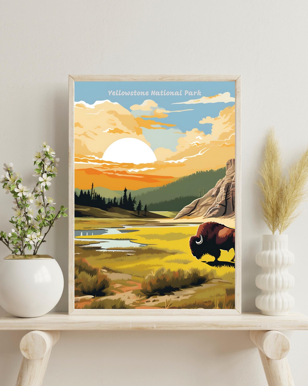 Yellowstone National Park Poster, Yellowstone National Park Travel ...