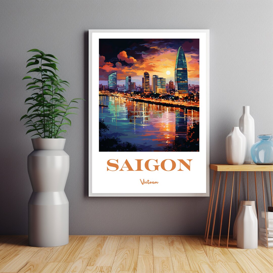 Saigon Poster, Saigon Travel Print, Vietnam Art Print, Ho Chi Minh ...