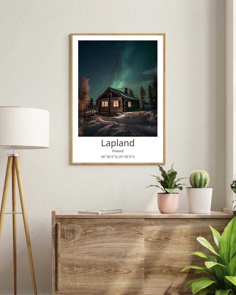 Lapland Poster, Lapland Print, Home Gift, Lapland Artwork Décor ...