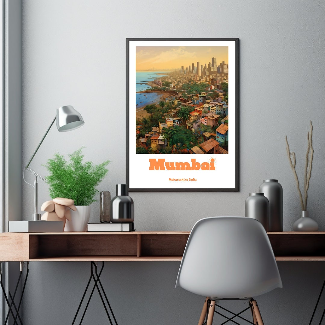 Mumbai Postermumbai Print Bombay Print Birthday Present - Etsy