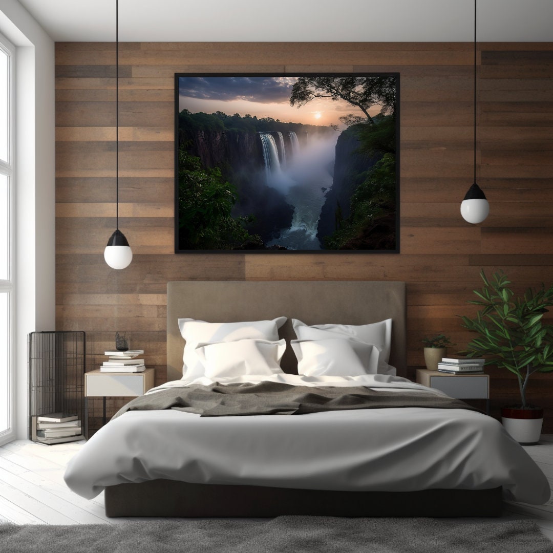 Victoria Falls Poster, Victoria Falls Art Print, Africa Travel Poster ...