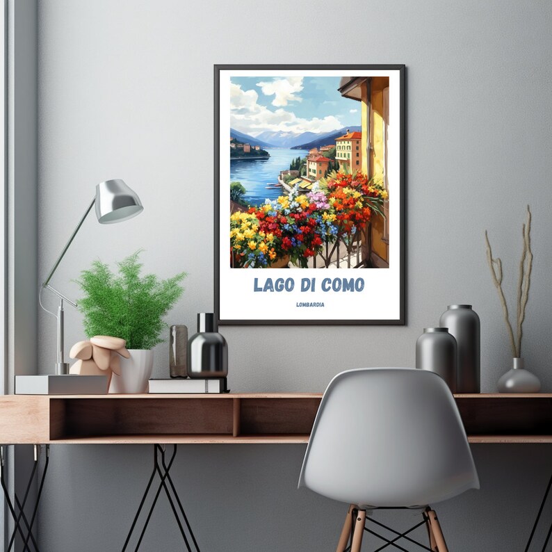 Lago Di Como Poster Lake Como Travel Print Lake Como Poster - Etsy