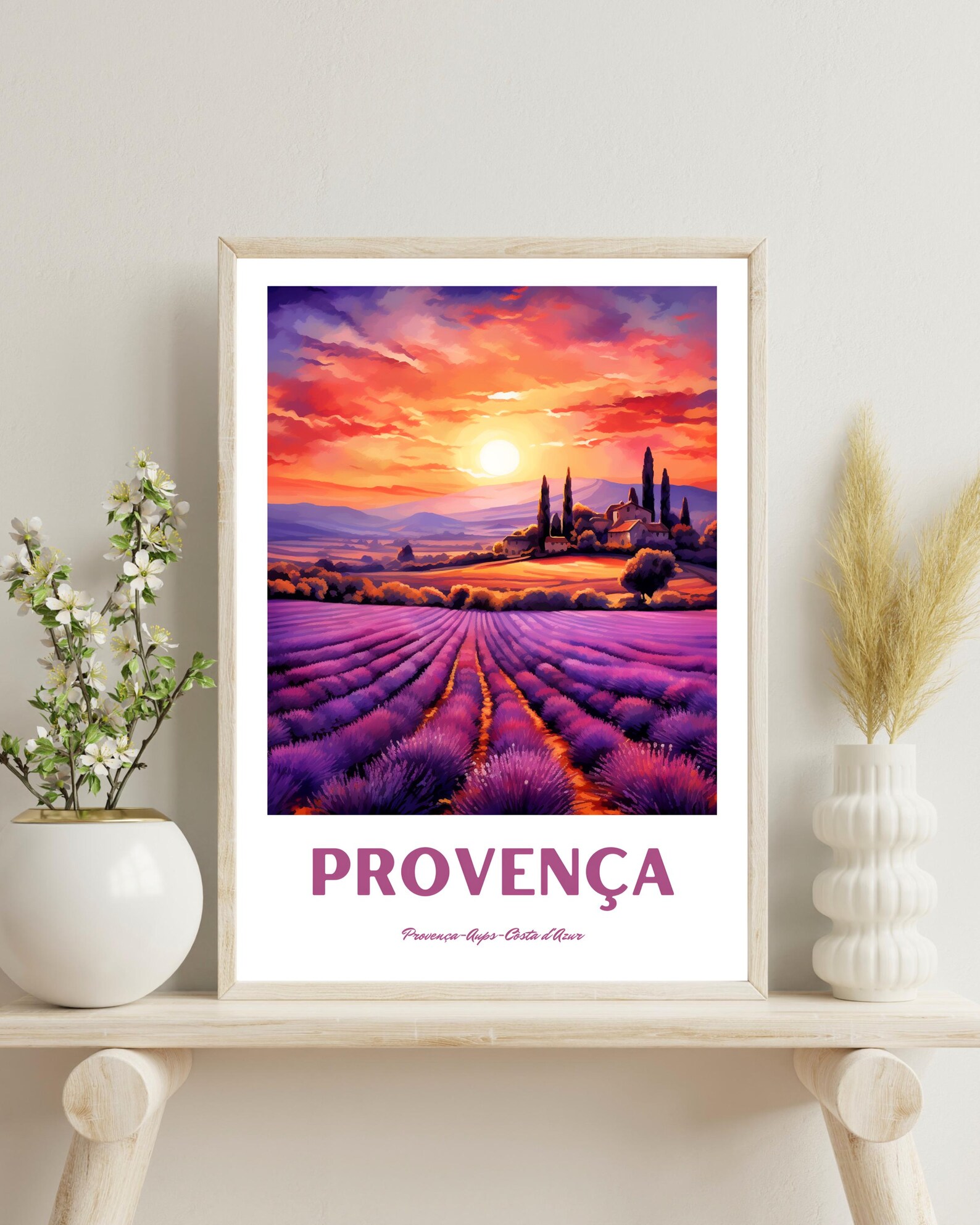 Provence Poster, Provence Traditional Travel Print - France, Provence ...