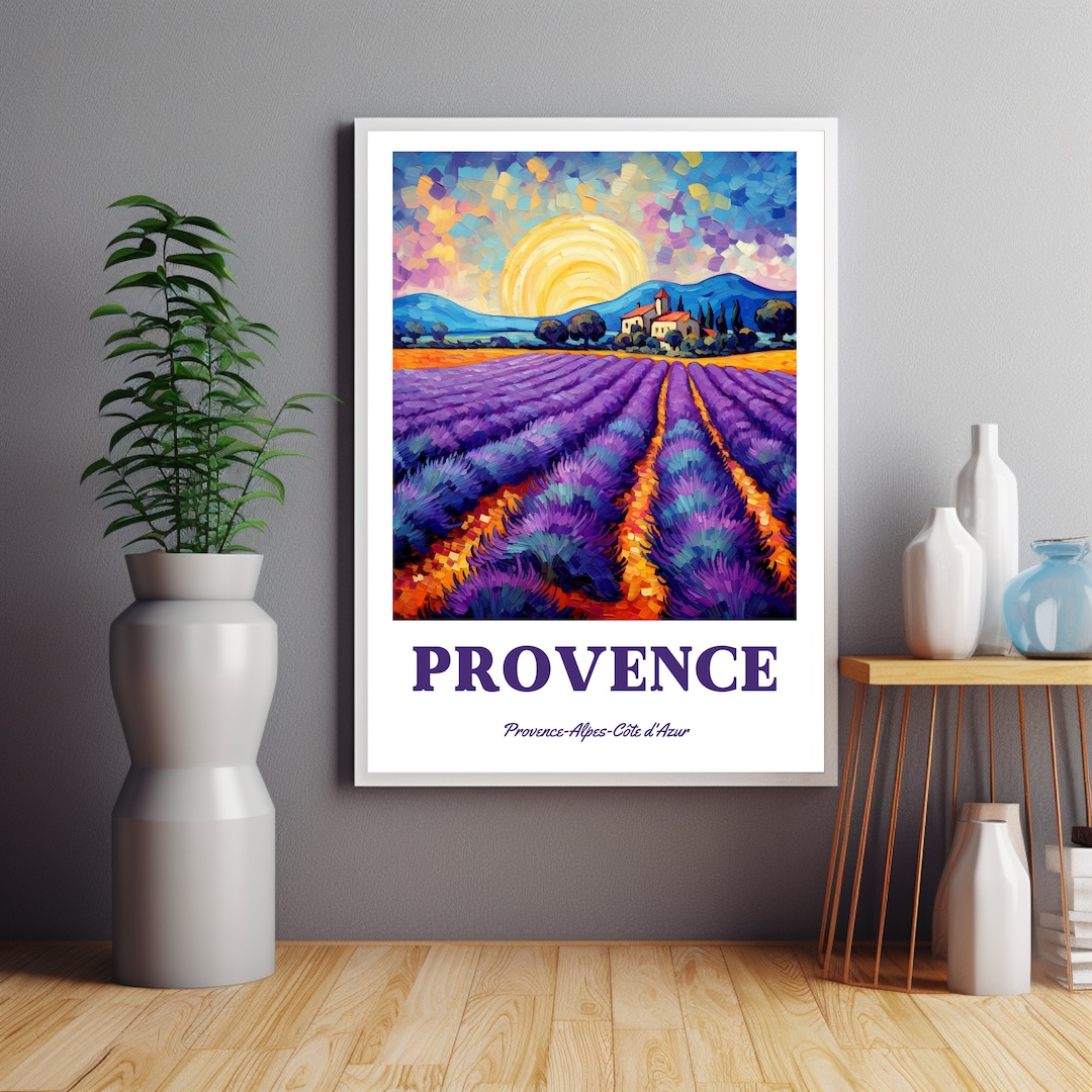 Provence Poster, Provence Traditional Travel Print France, Provence ...